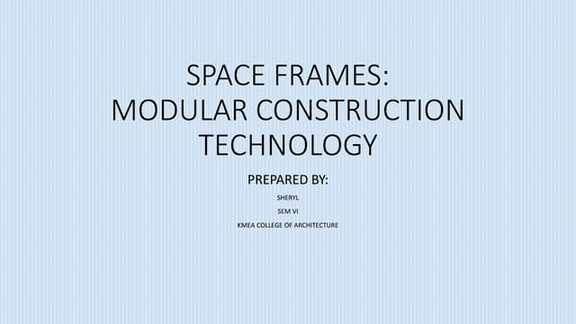Space frames | DOCX