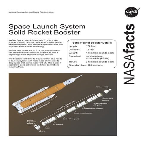 Space Launch System Solid Rocket Booster | PDF
