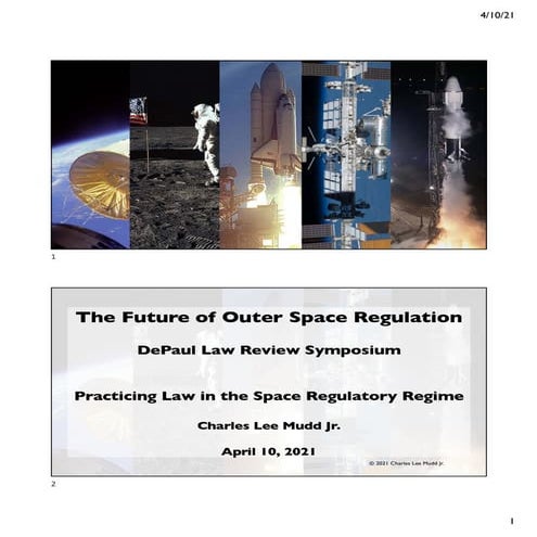 Practicing Law in the Space Regulatory Regime | PDF
