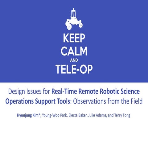 Design Issues for Real-Time Remote Robotic Science Operations Support Tools: Observations from ...
