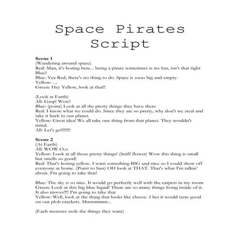 Space Pirates Script | DOCX