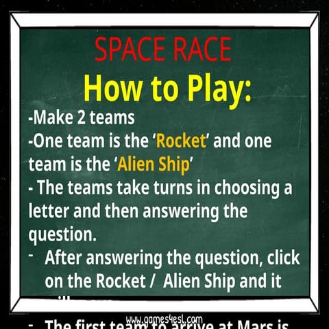 space race 33. online game for teaching. | PPTX