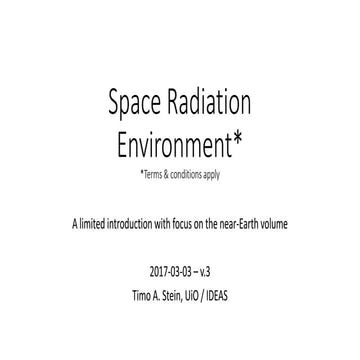 Overview: Space Radiation Environment | PDF