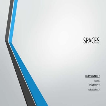 Spaces and examples | PPTX