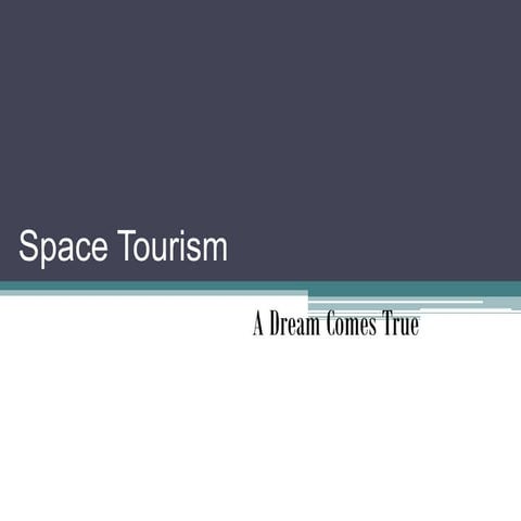 Space tourism | PPTX