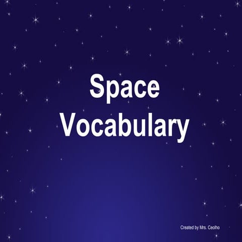 Space vocabulary | PPT