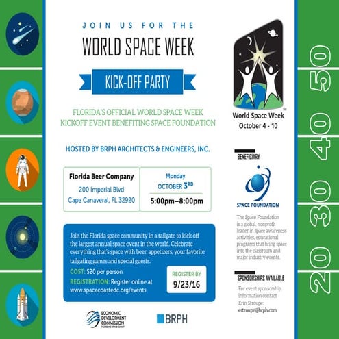 Join us for the World Space Week Kick-Off Party | PDF