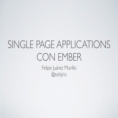 Spa con ember | PPT