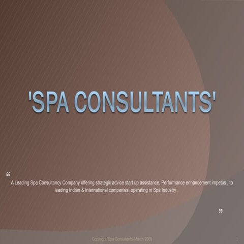 Spa Consultants Profile | PPT