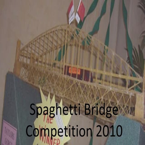 Spaghetti bridge competition 2010 | PPT