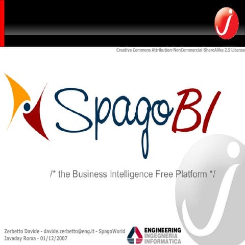 SpagoBI - the Business Intelligence Free Platform | PPT