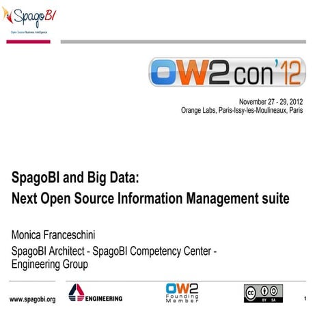 SpagoBI and Big Data: next Open Source Information Management suite, OW2con'12, Paris | PPT