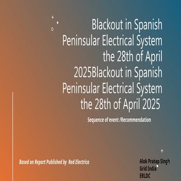 spain portugal grid failure major grid failure | PPTX