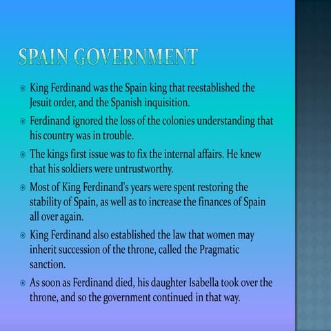 Spain Government Slide | PDF