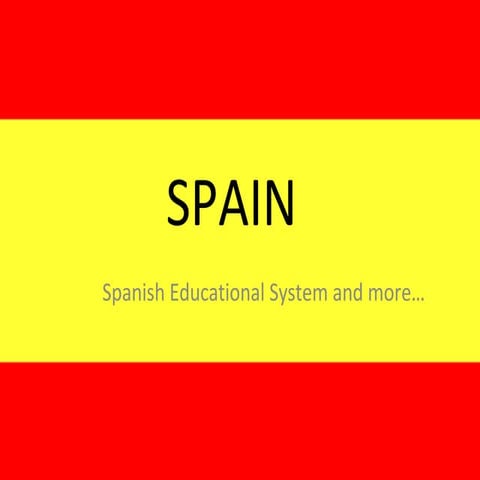 Spainish educational system | PPT
