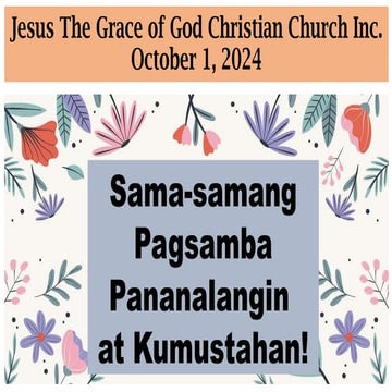 Grace of God Online kamustahan October 1 | PPT