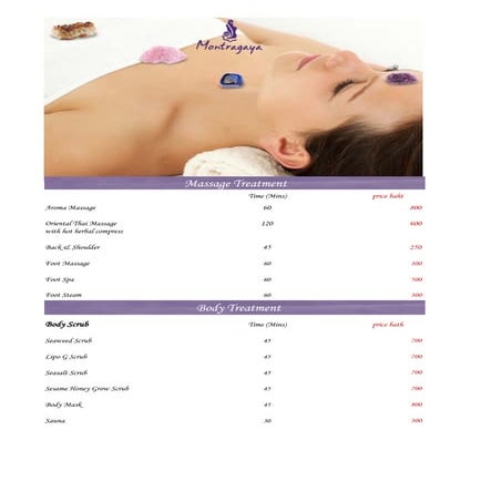 Spa menu | PDF