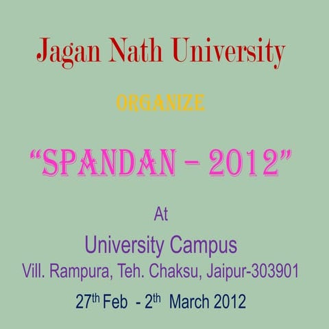 Spandan - 2012 | PPT