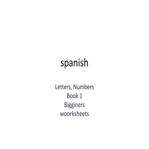 Spanish BOOK 1 | PPT