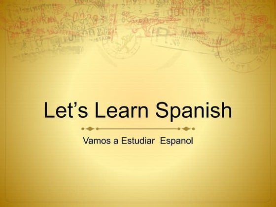 Español (Spanish) for Beginners | PPT