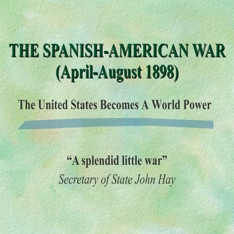 Spanish American War | PPT