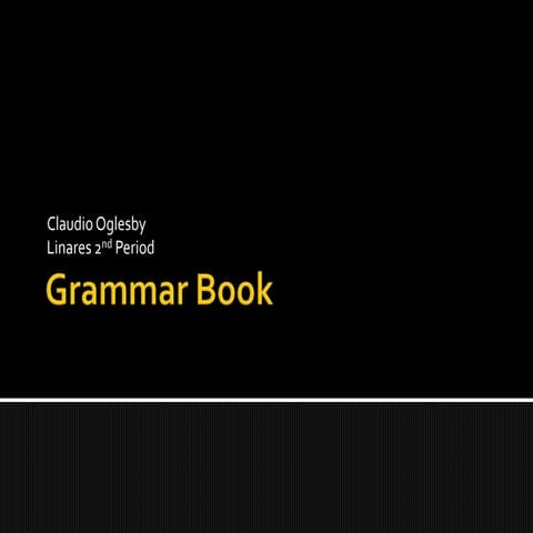 Spanish 2 grammar book | PPTX
