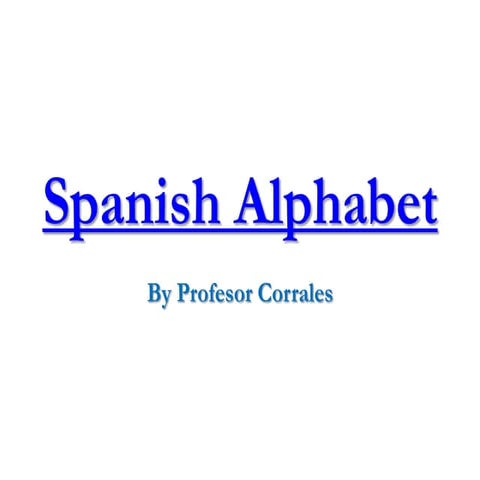 Spanish alphabet | PPSX