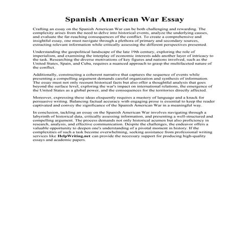 Spanish American War Essay.pdf | Physics | Science