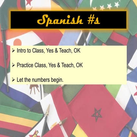 Spanish and French Numbers | PPTX