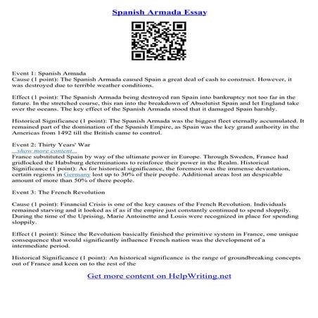 Spanish Armada Essay | PDF