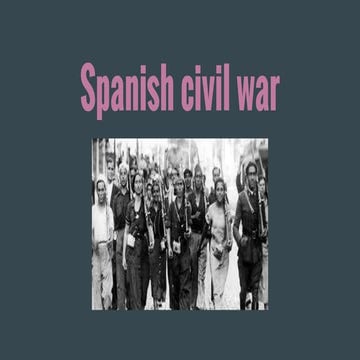 Spanish Civil War and its effect on Spain | PPT