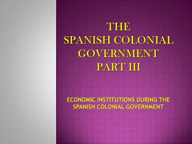 Spanish era (TAXATION) | PPTX