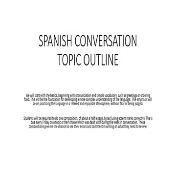Spanish conversation | PPTX