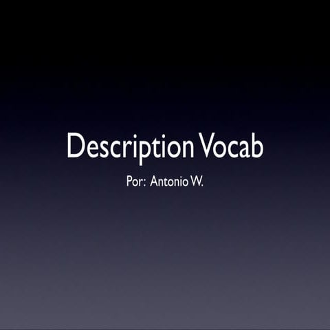 Spanish descriptions | PDF