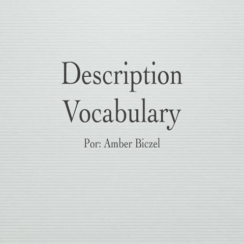 Spanish descriptions. | PPT