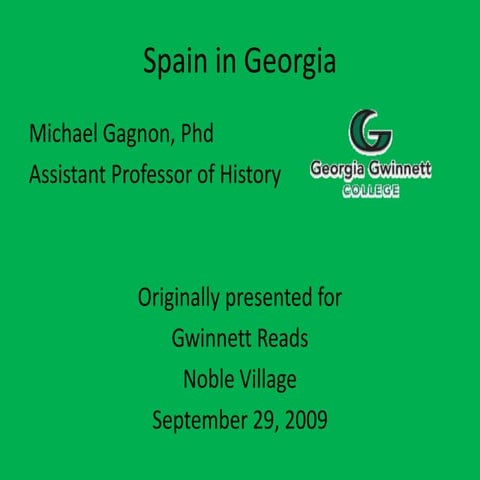 Spanish georgia presentation for gwinnett reads program | PPTX