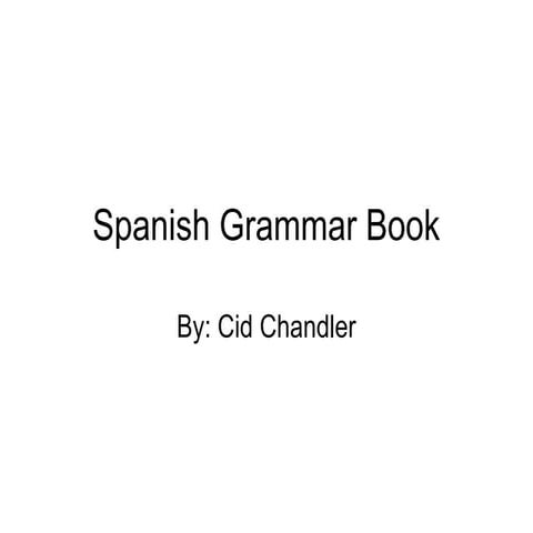 Spanish grammar book | PPT