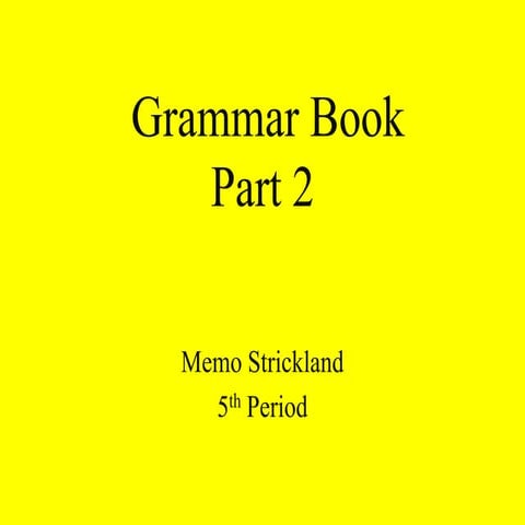 Spanish grammar book may | PPTX