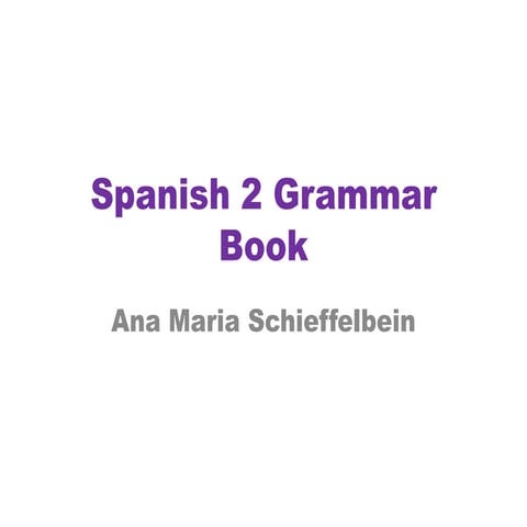 Spanish grammer book | PPT