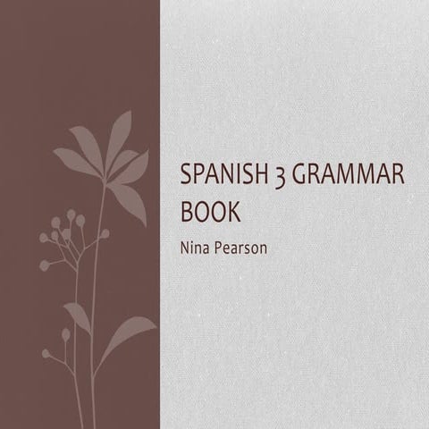 Spanish grammer book | PPTX