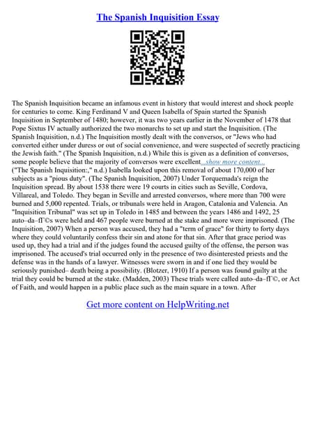 Spanish Inquisition Dbq | PPT