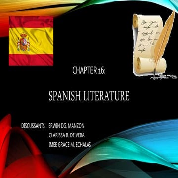 Spanish Literature [WORLD LITERATURE] | PPTX