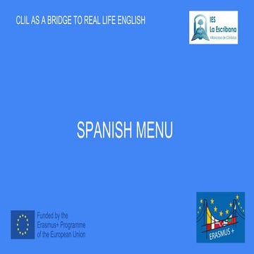 Spanish menu | PPT