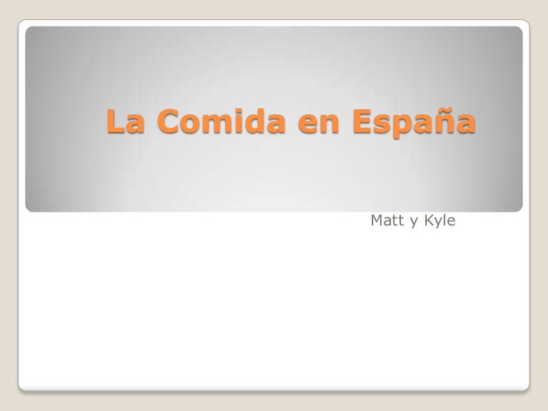 Spanish oral presentation