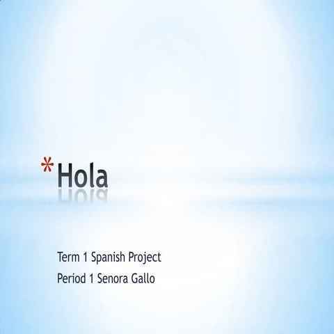 1 st spanish projects | PPTX