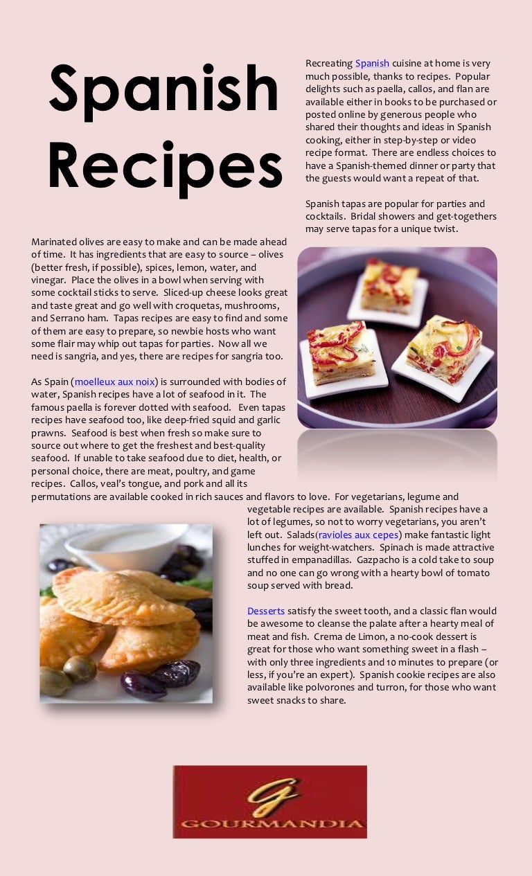 Spanish Recipes Spanish Recipes