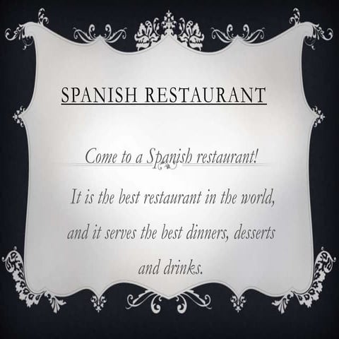 Spanish restaurant | PPTX