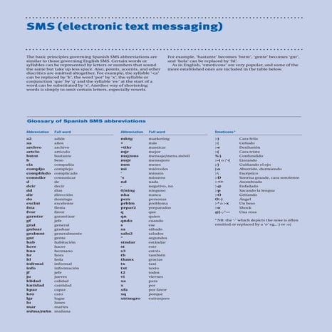 Spanish sms | PDF