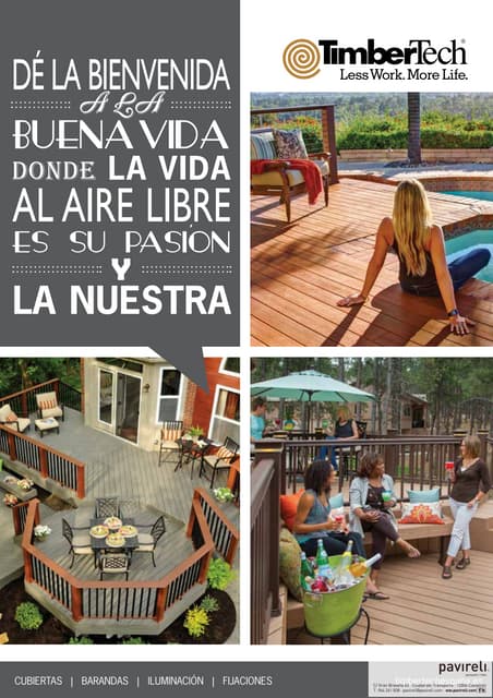 Suelo tarima exterior madertech | PDF