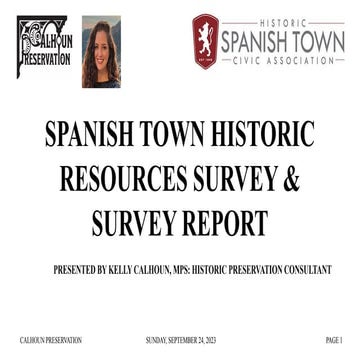 Spanish Town survey report presentation to the civic association | PDF